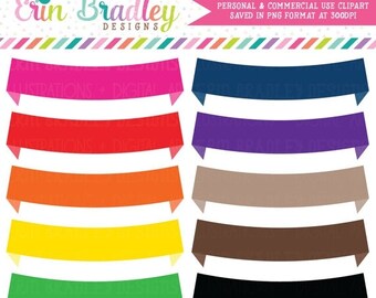 60% OFF SALE Ribbon Label Clipart Commercial by ErinBradleyDesigns