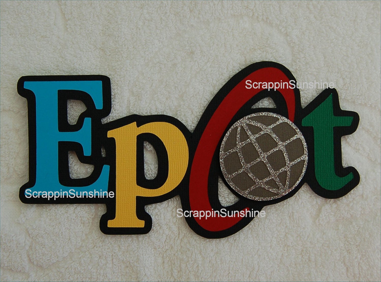 DISNEY EPCOT Die Cut Paper Piecing Title for Scrapbook Pages