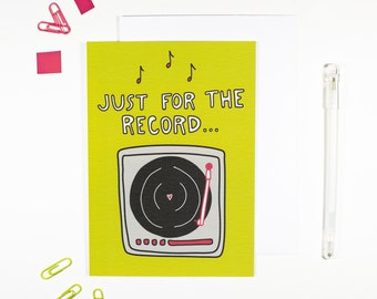 Just for the Record Greetings Card