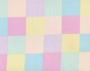 Pastel plaid fabric | Etsy