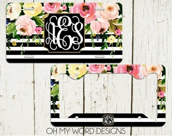 Personalized Car Tag-Personalized License Plate-Monogram Car