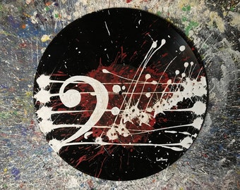 Bass clef art | Etsy