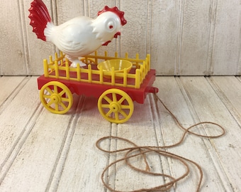 Chicken pull toy | Etsy