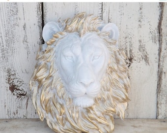 Fake lion head | Etsy