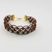 Brown Leather Macrame Bracelet by TreasureFlight on Etsy