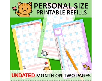 PRINTABLE Personal Size Cute Kawaii London DIY by CuteOrganizing