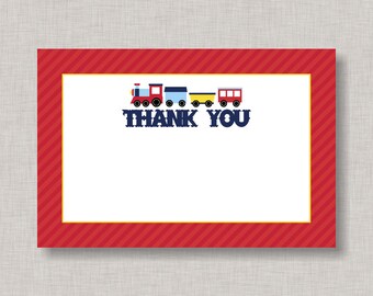 Train thank you card | Etsy