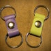 Bright Colors Key Keeper Ring Leather Key Chain Snap
