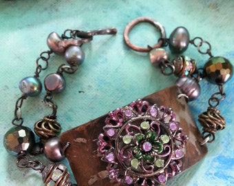 Mixed media jewelry | Etsy