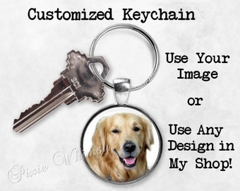 Custom Pet Head Keyring / Keychain dog cat animal gift