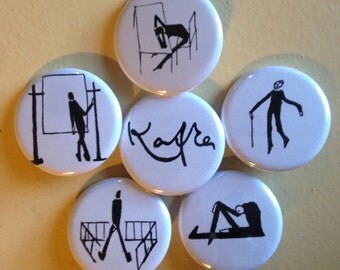 FRANZ KAFKA buttons pins badges existentialism The