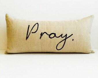 Pray pillow | Etsy
