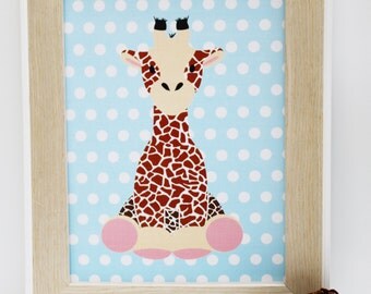 Giraffe print frame | Etsy