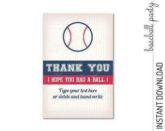 Baseball thank you | Etsy