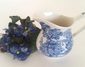 Flow blue pitcher | Etsy