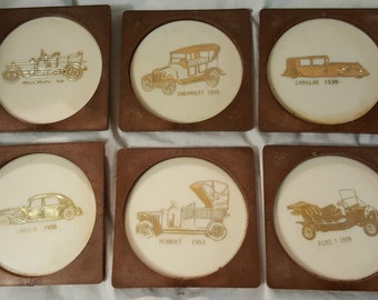 Vintage car coasters | Etsy