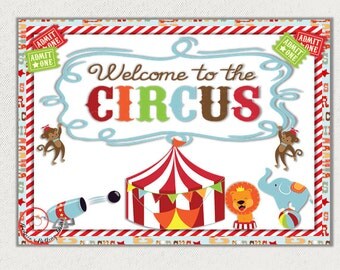 Circus welcome sign | Etsy