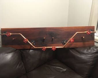 Free Standing Coat Rack Copper Coat Tree with 8 Hooks