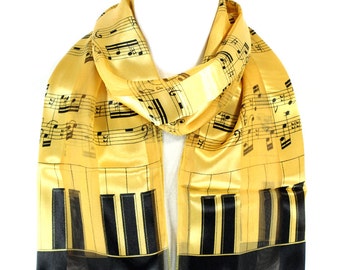 Music notes scarf | Etsy