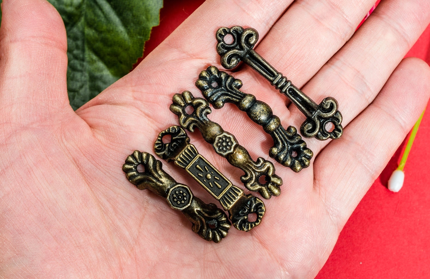 10 Metal Mini Pulls Gift Box Jewelry Box Handle Bureau