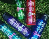 Motivational water bottle | Etsy