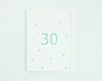 Items similar to Happy 30th Birthday Card on Etsy