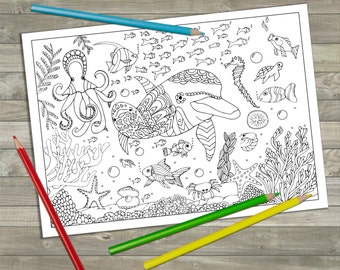 Coral reef art | Etsy