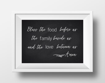 Kitchen Art Dining Room Art Bless The Food Before Us