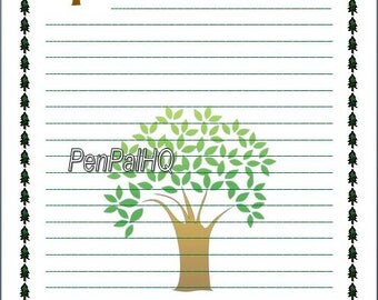 Tree stationary | Etsy