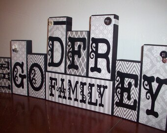 Family block letters | Etsy