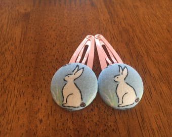Rabbit hair clip | Etsy