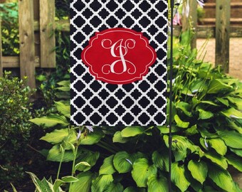 Monogram garden flag | Etsy