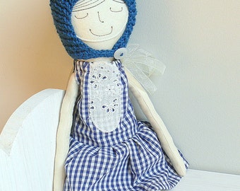 handmade rag dolls stuffed bunny toys bags purses by MiniwerkaToys