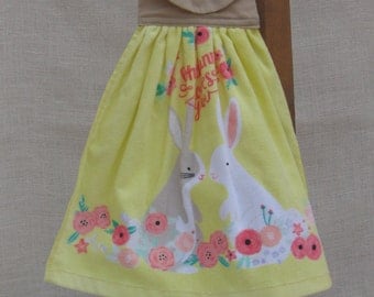 Bunny kitchen towel | Etsy