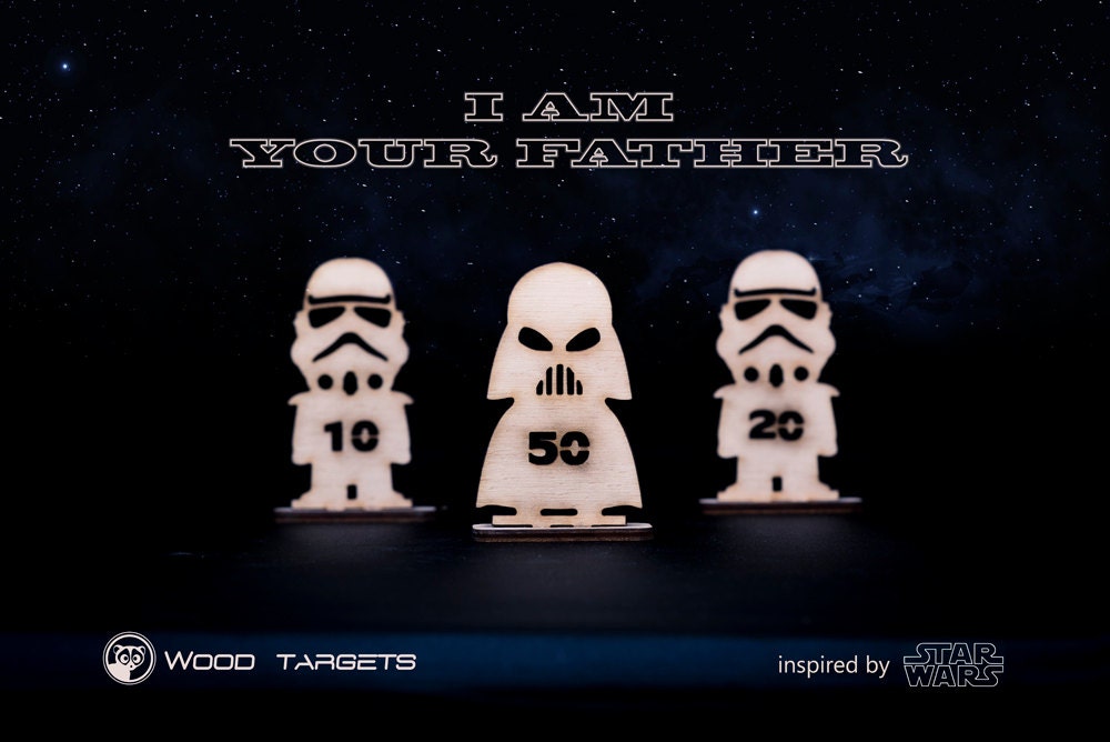 Darth Vader Star Wars Inspired Shooting Targets For Rubberband