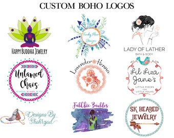 Boho logo design | Etsy