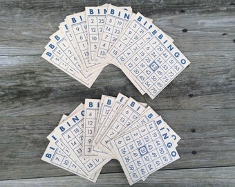 Vintage bingo cards | Etsy