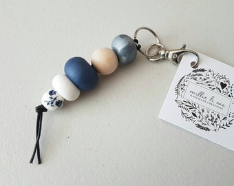 Polymer clay keyring | Etsy