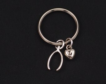 Wishbone keychain | Etsy