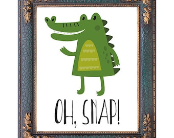 Alligator poster | Etsy