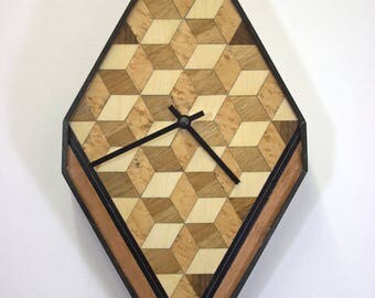Geometric clock | Etsy