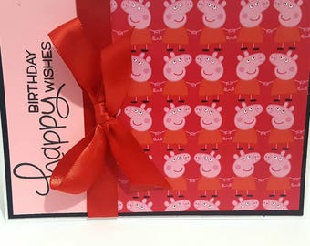 Peppa pig card | Etsy