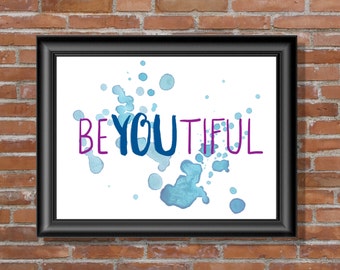 Beyoutiful wall art | Etsy