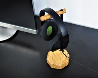 Wood headphone stand | Etsy