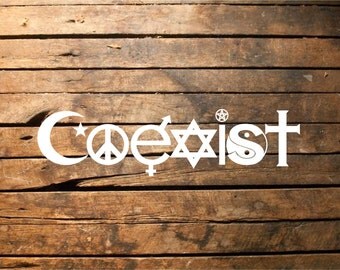 Unique coexist sticker related items | Etsy