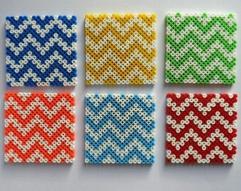 Perler bead coaster | Etsy