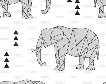 Geometric elephant | Etsy