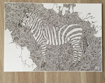 Abstract zebra | Etsy
