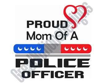 Police mom svg | Etsy