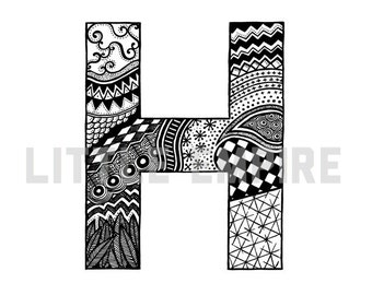 Zentangle alphabet | Etsy